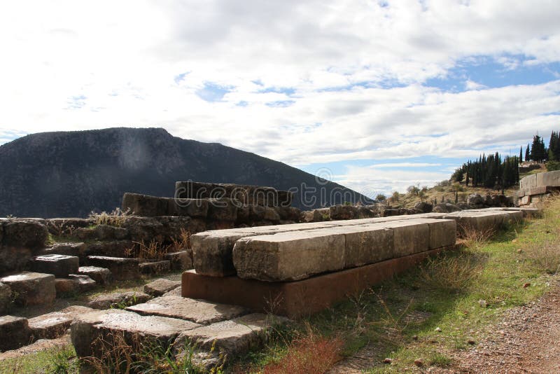 Oracle at Delphi, stock image. Image of mountain, oracle - 107864925