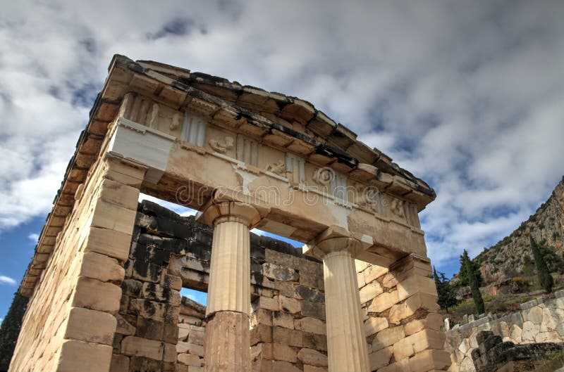Oracle at Delphi, stock photo. Image of greek, archaelogical - 107864988