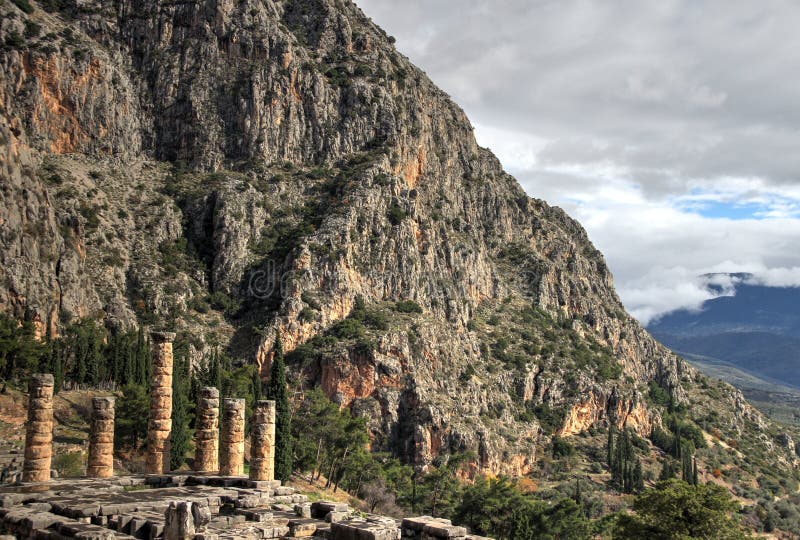 Oracle at Delphi, stock photo. Image of greek, escarpment - 107865418