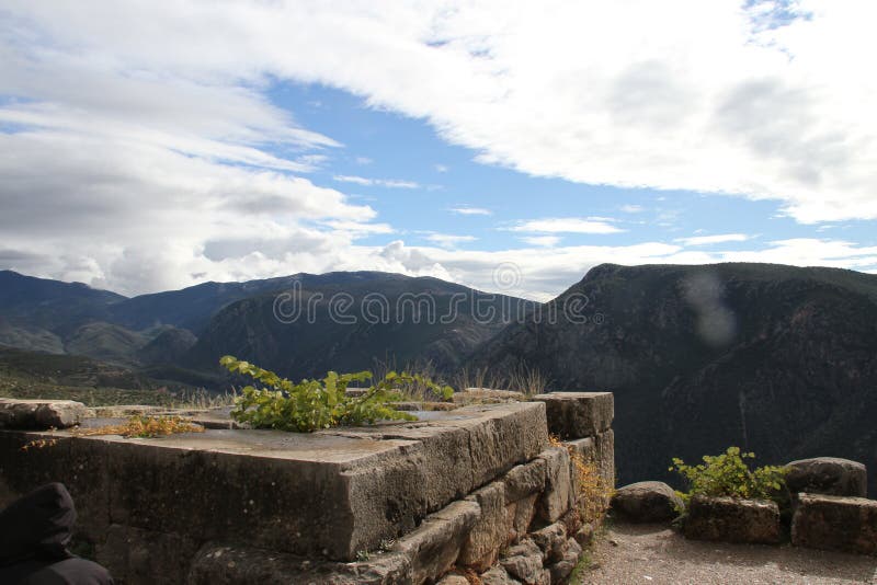 Oracle at Delphi, stock image. Image of terrain, landscape - 107865523
