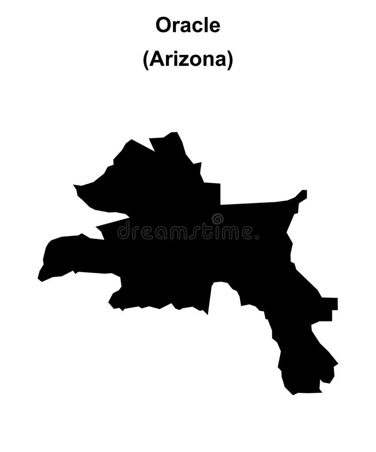 Oracle outline map stock vector. Illustration of region - 385910174