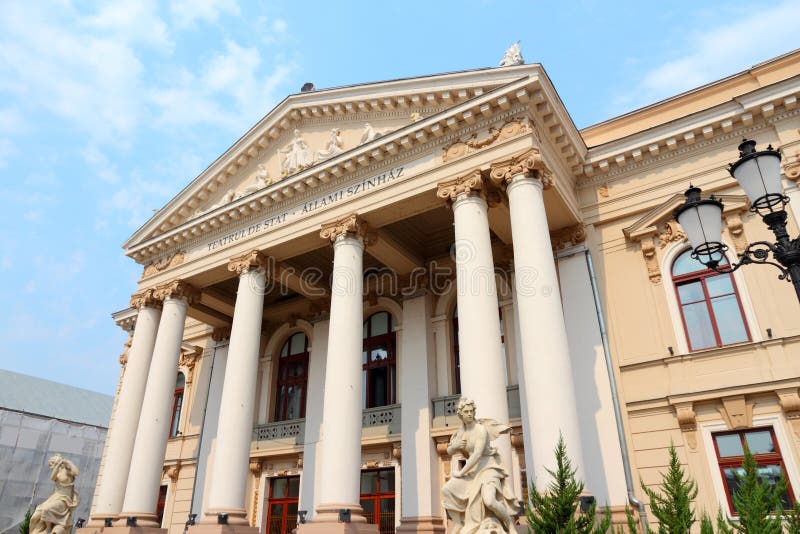Theatre House, Oradea, Romania Stock Image - Image of classical, oradea ...