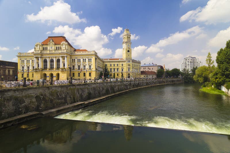 Oradea City Hall, Romania stock photo. Image of town, architecture ...
