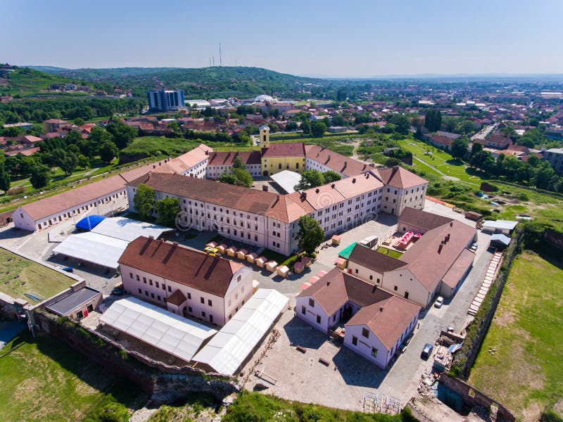 Oradea Fortress Aerial View Editorial Stock Image - Image of drone ...