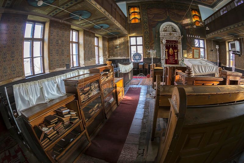 Inside of One Small Orthodox Synagogue with Lots of Books in the ...