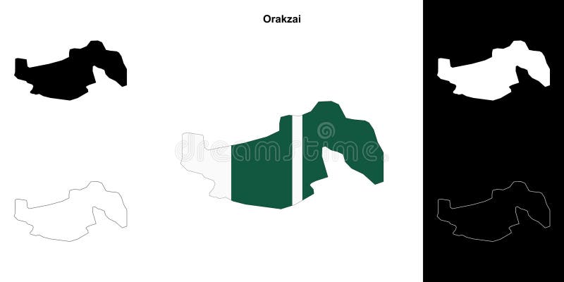 Orakzai Blank Outline Map Stock Illustrations – 1 Orakzai Blank Outline ...