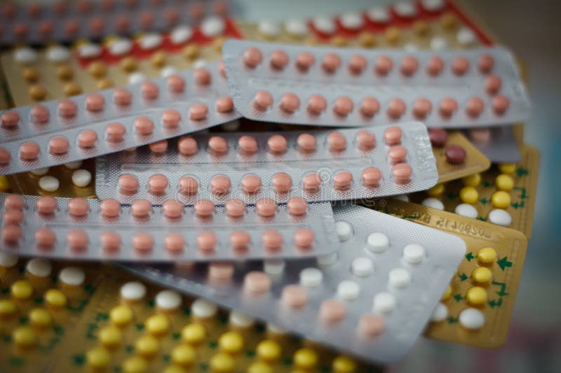 Oral contraceptive pill stock image. Image of estrogen - 96068681