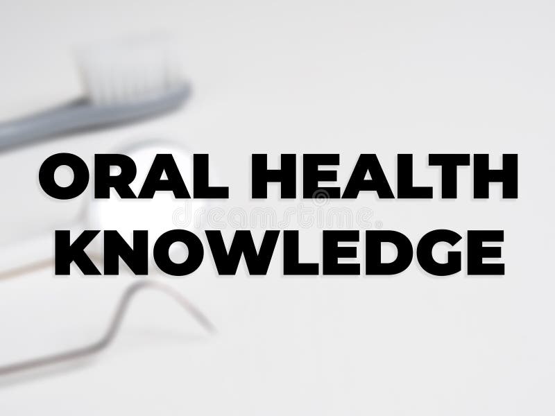 Oral Health Knowledge Header on Dental Background Stock Image - Image ...