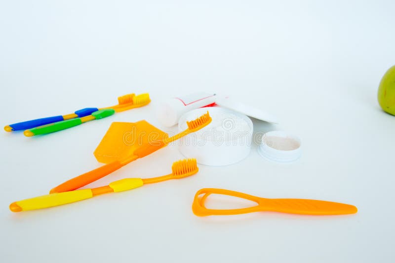 Oral hygiene tools stock image. Image of health, teeth - 100933617