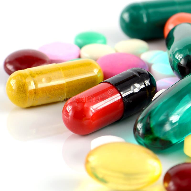 Oral Medications, Sterile Vials and Stethoscope on W Stock Image ...