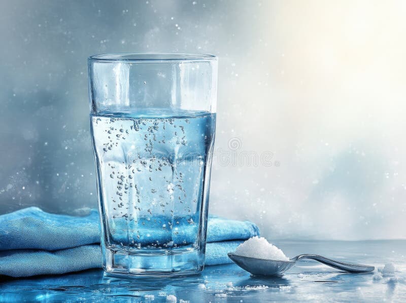 Oral Rehydration Salts: Rehydration Solution with a Glass of Water and ...