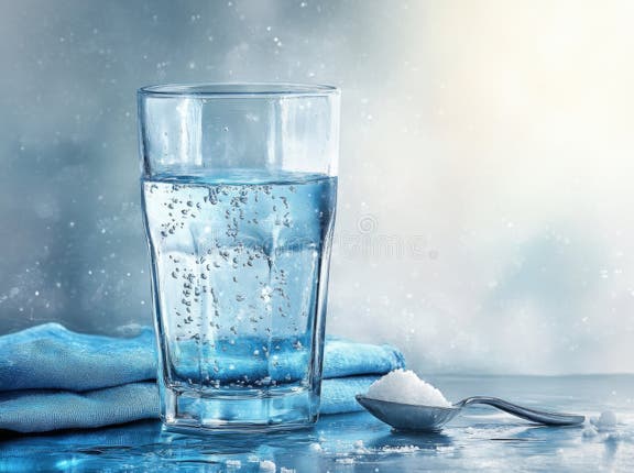 Oral Rehydration Salts: Rehydration Solution with a Glass of Water and ...