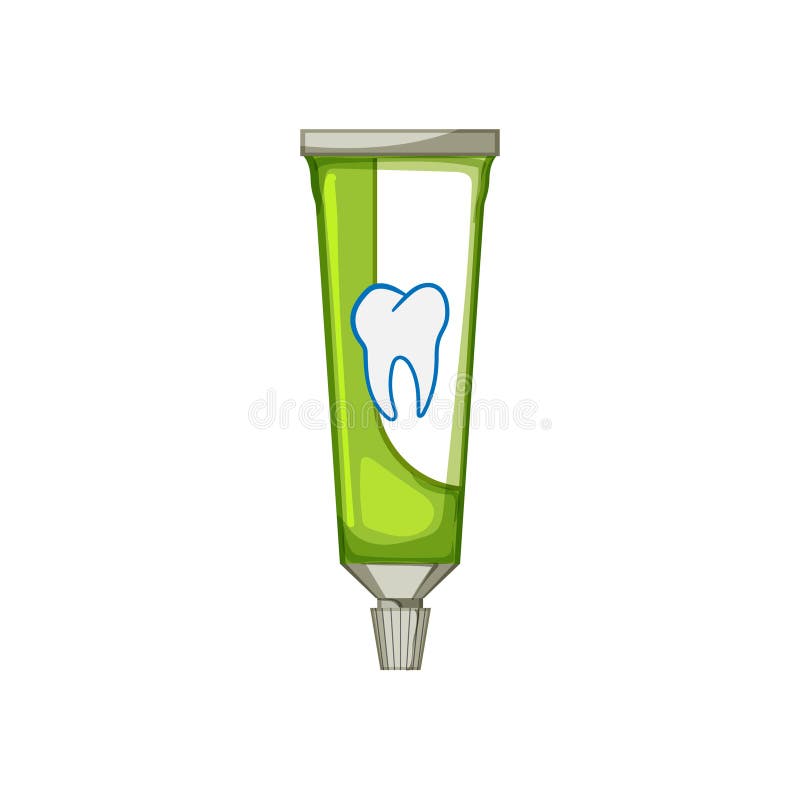 Oral Toothpaste Cartoon Vector Illustration Stock Vector - Illustration ...