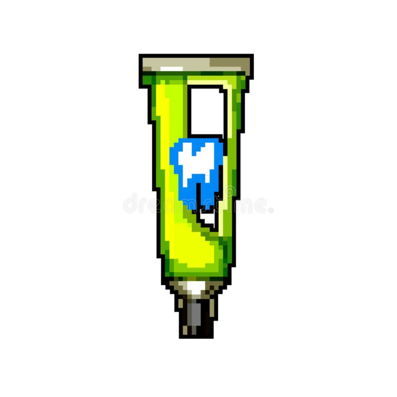 Oral Toothpaste Game Pixel Art Vector Illustration Stock Vector ...