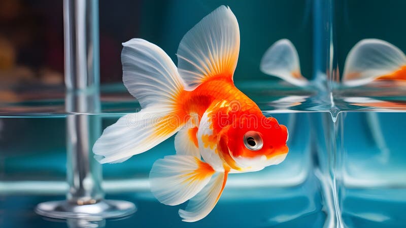 Oranda goldfish isolated stock image. Illustration of underwater ...