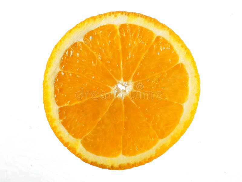 Freshly Cut Orange Fruit Wheel Stock Image - Image of farmfresh, table ...