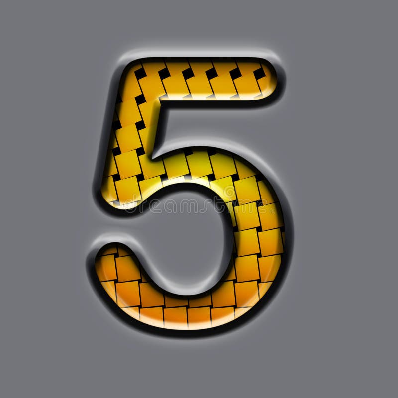 Orange 3d Number Picture. Image: 5157339