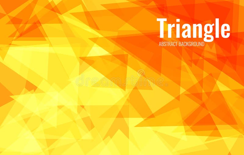 Orange Abstract Background of Chaotically Moving Triangles. the ...