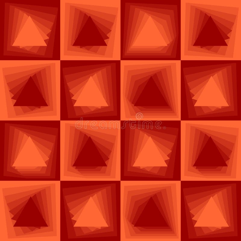Orange Abstract Background, Checker Patterns with Blending Triangle ...
