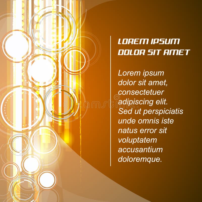 Orange Abstract Background with Circular Pattern Stock Vector ...