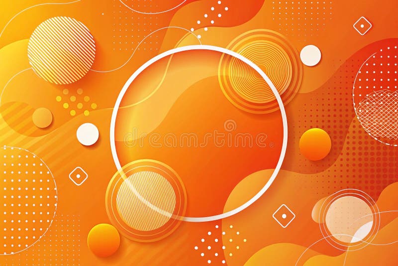 Orange Abstract Background Fluid Shapes, Circles, Design Template Stock Image - Image of ...