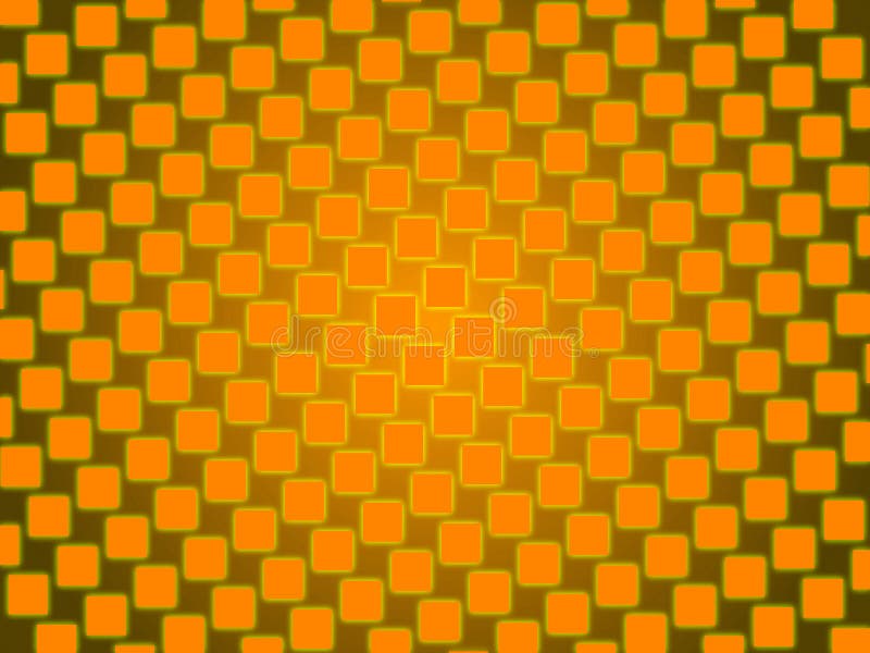 Orange Abstract Background, Gold Squares Stock Illustration ...