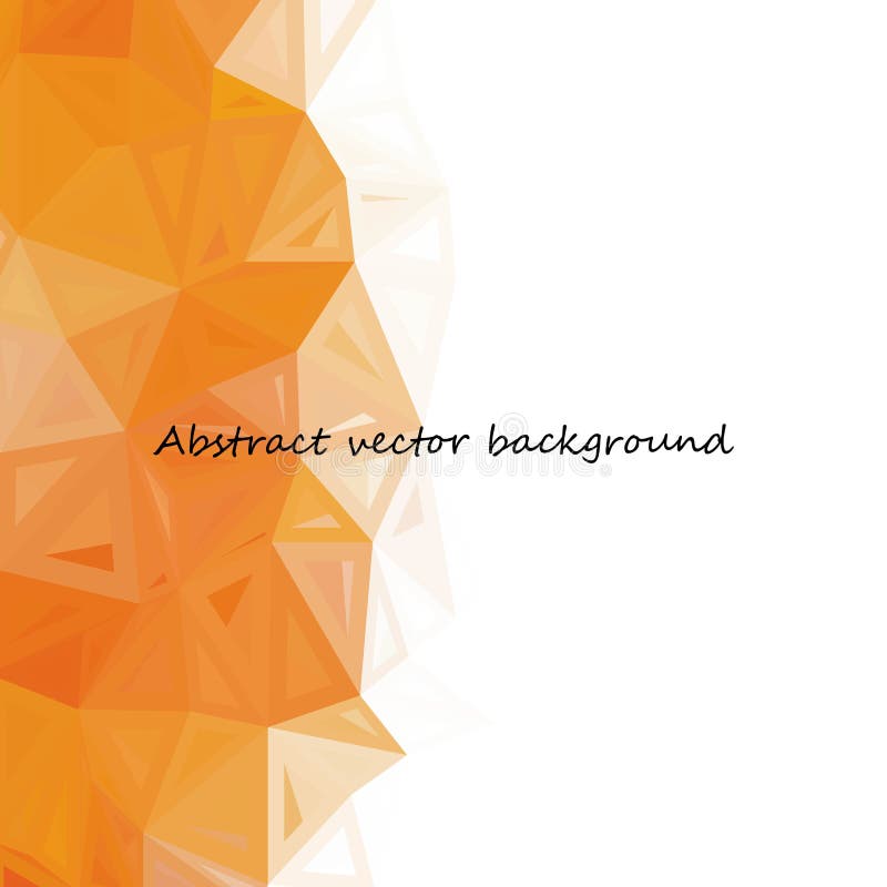 Orange Abstract Background for Presentation. Polygonal Style. Eps 10 ...