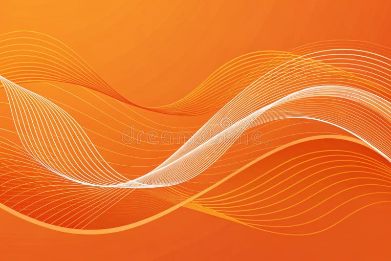 Orange Abstract Background Wavy Shape Lines Design - Generated by Ai ...