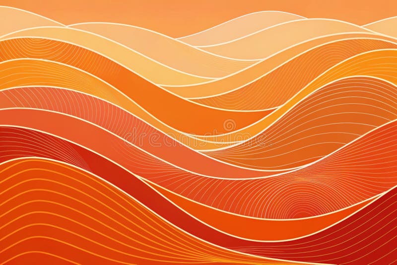 Orange Abstract Background Wavy Shape Lines Design - Generated by Ai ...