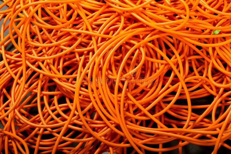 Orange Abstract Cable Background Stock Image - Image of communication ...