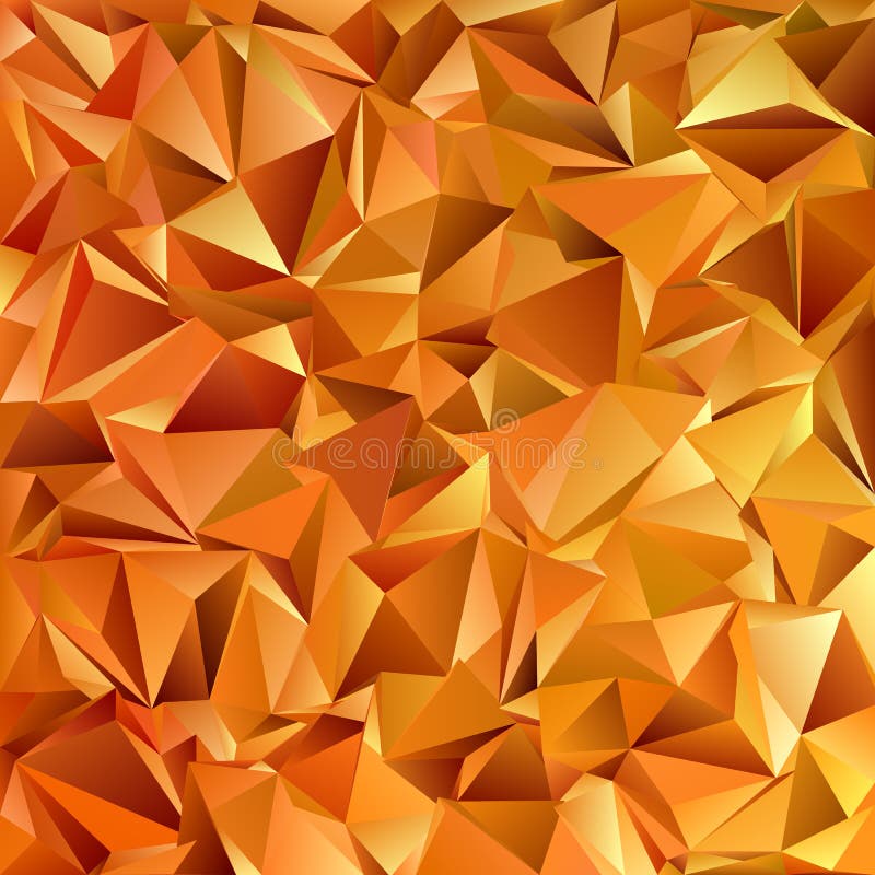 Orange Abstract Chaotic Triangle Pattern Background - Mosaic Vector ...
