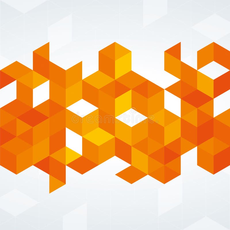 Orange Abstract Geometric Background Stock Vector - Illustration of ...