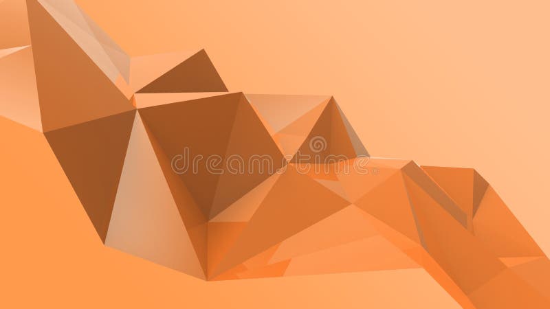 Orange Abstract Modern Crystal Background. Polygon, Line, Triangle ...