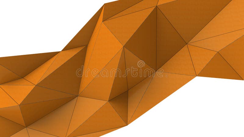 Orange Abstract Modern Crystal Background. Polygon, Line, Triangle ...