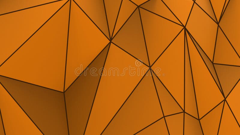 Orange Abstract Modern Crystal Background. Polygon, Line, Triangle ...