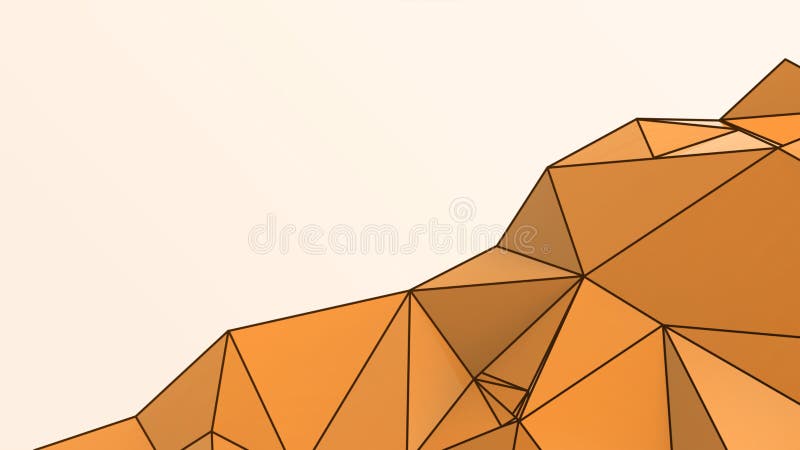 Orange Abstract Modern Crystal Background. Polygon, Line, Triangle Pattern Shape for Wallpaper ...