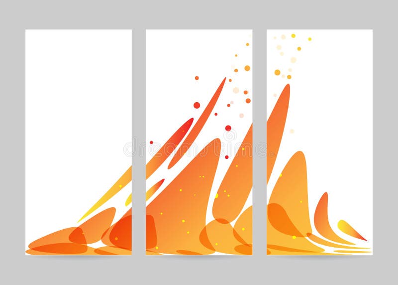 Orange Abstract Overflow Trifold Stock Vector - Illustration of ...