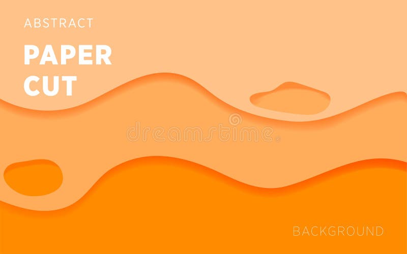 Orange Abstract Paper Cut Slime Background Stock Vector - Illustration ...