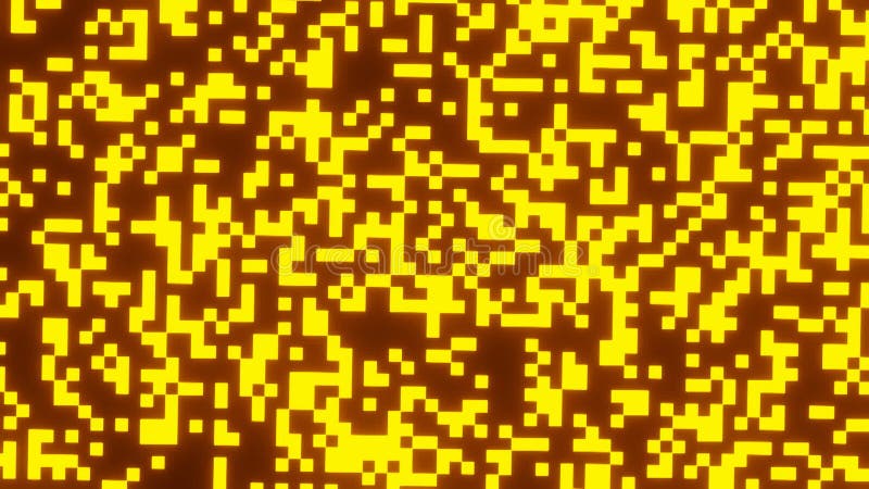 Orange Abstract Pixelated Background or QR Code Rotate on Flatlay View ...