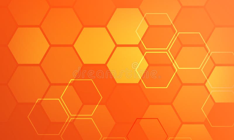 Orange Abstract Technology Background Stock Illustration - Illustration ...