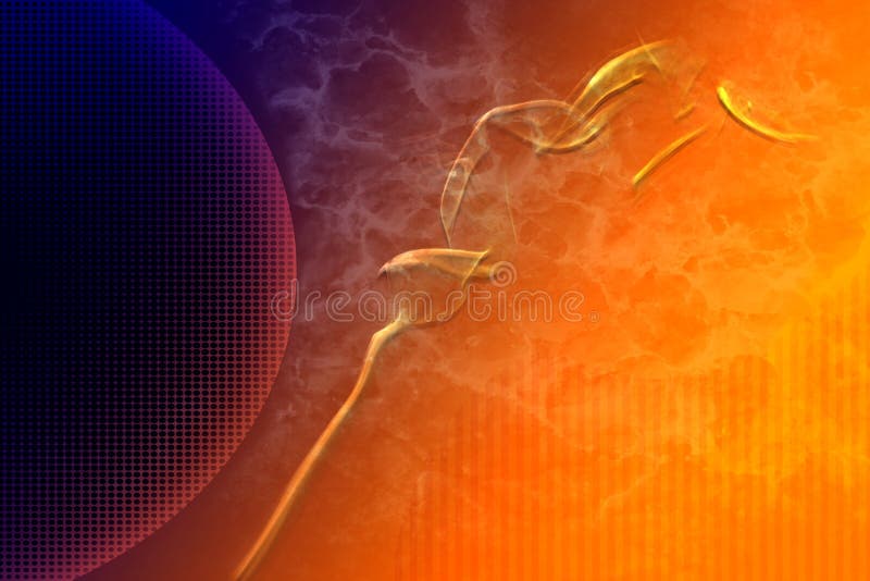 Orange Abstract Technology Background with Globe Stock Illustration ...