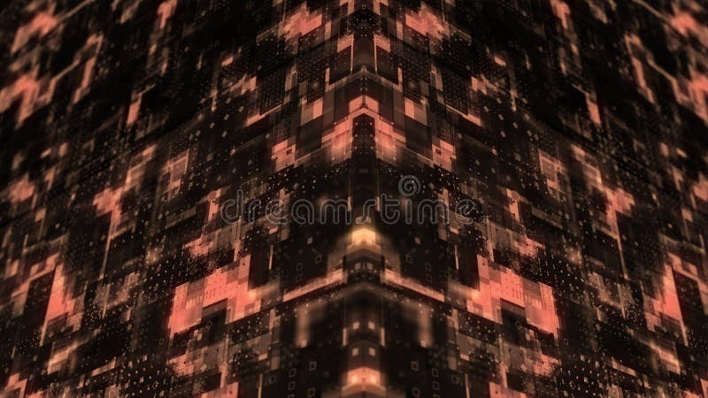 Red Abstract Technology Futuristic Cyberspace Background, Sci-fi ...