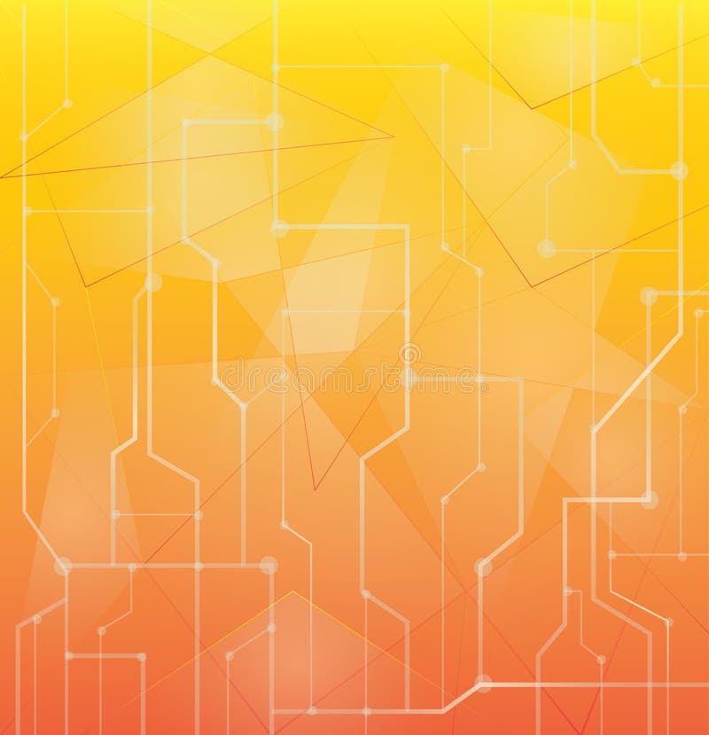 Orange Abstract Technology Vector Background Stock Vector ...