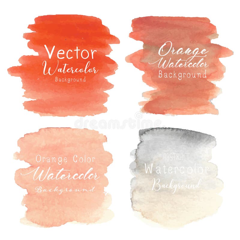 Orange Abstract Watercolor Background. Stock Vector - Illustration of ...