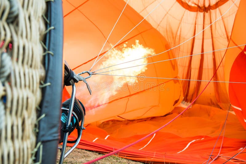 Orange air balloon fire stock photo. Image of bright - 46935288