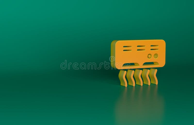 A Old Air Conditioner with Green Leaves on the White Wall, Environment ...