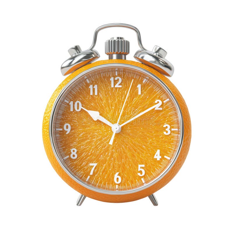 Orange Alarm Clock a Juicy Wake Up Call Stock Image - Image of morning ...