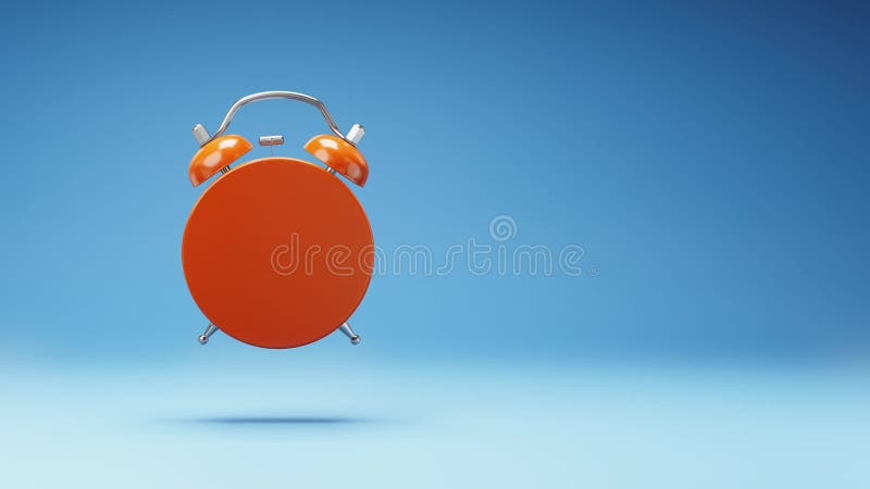 Alarm Clock Spinning on Studio Blue Background Stock Video - Video of ...