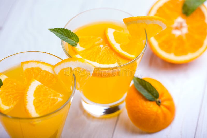 Orange Alcohol Cocktail on a Wooden Table. Stock Image - Image of ...