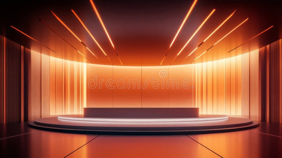 Orange Ambient Stage Lighting Design Stock Illustration - Illustration ...